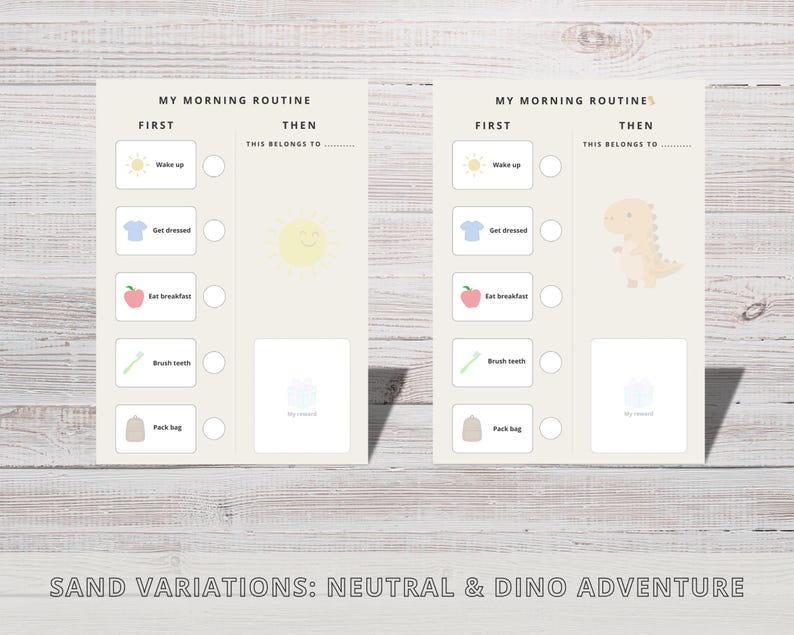 ADHD & Autism Visual Morning Routine , Kids Daily Schedule, Printable ...