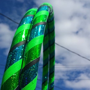 Neon Carnival Collapsible Hula Hoop // Custom // Any Size // Fitness ...