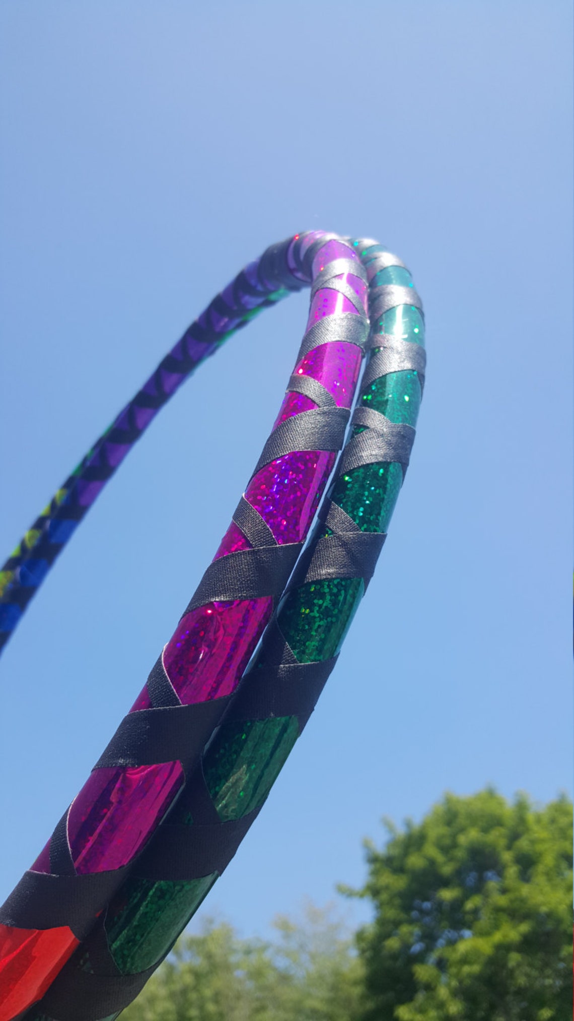 XX Rainbow Sparkle Hoop // Collapsible Hula Hoop // Custom // - Etsy