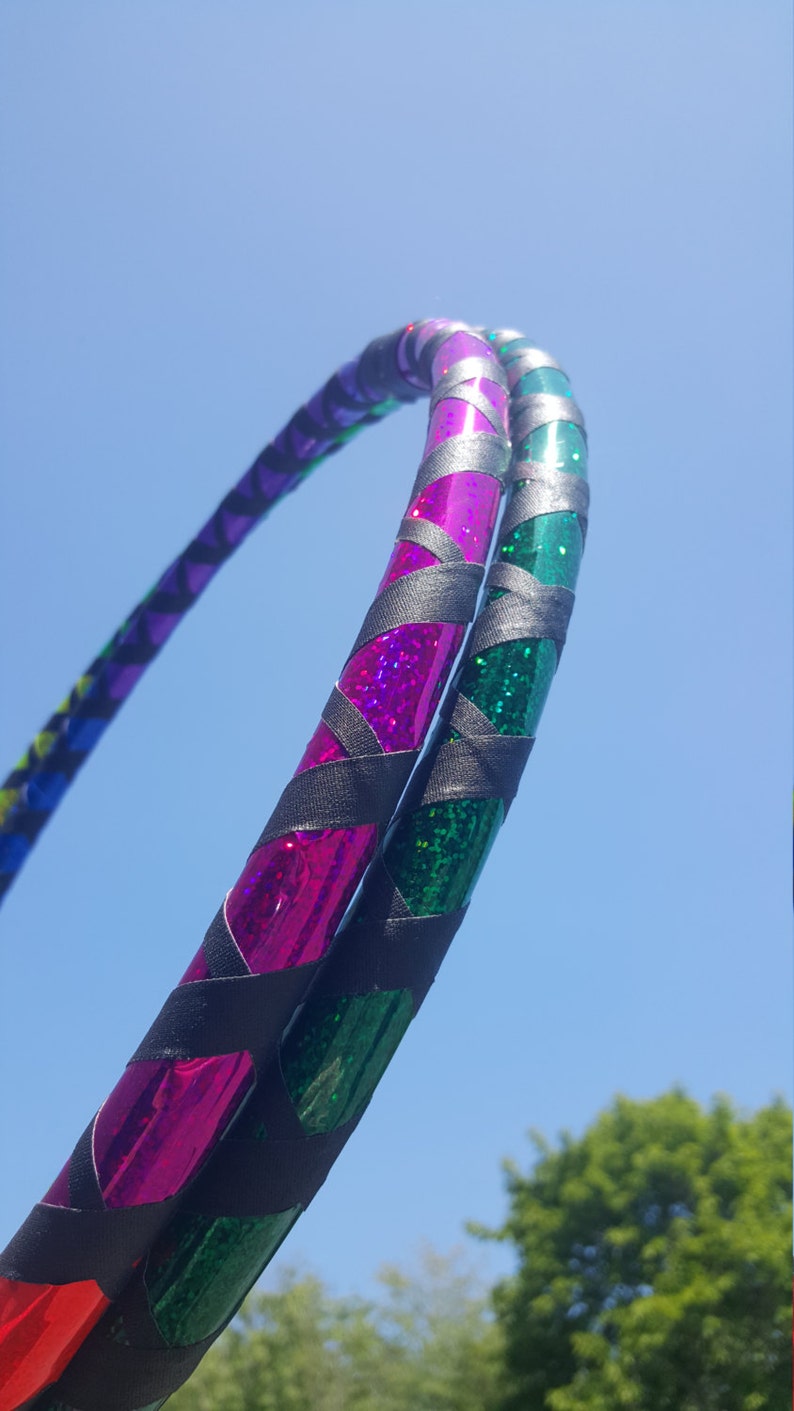 XX Rainbow Sparkle Hoop // Collapsible Hula Hoop // Custom // - Etsy