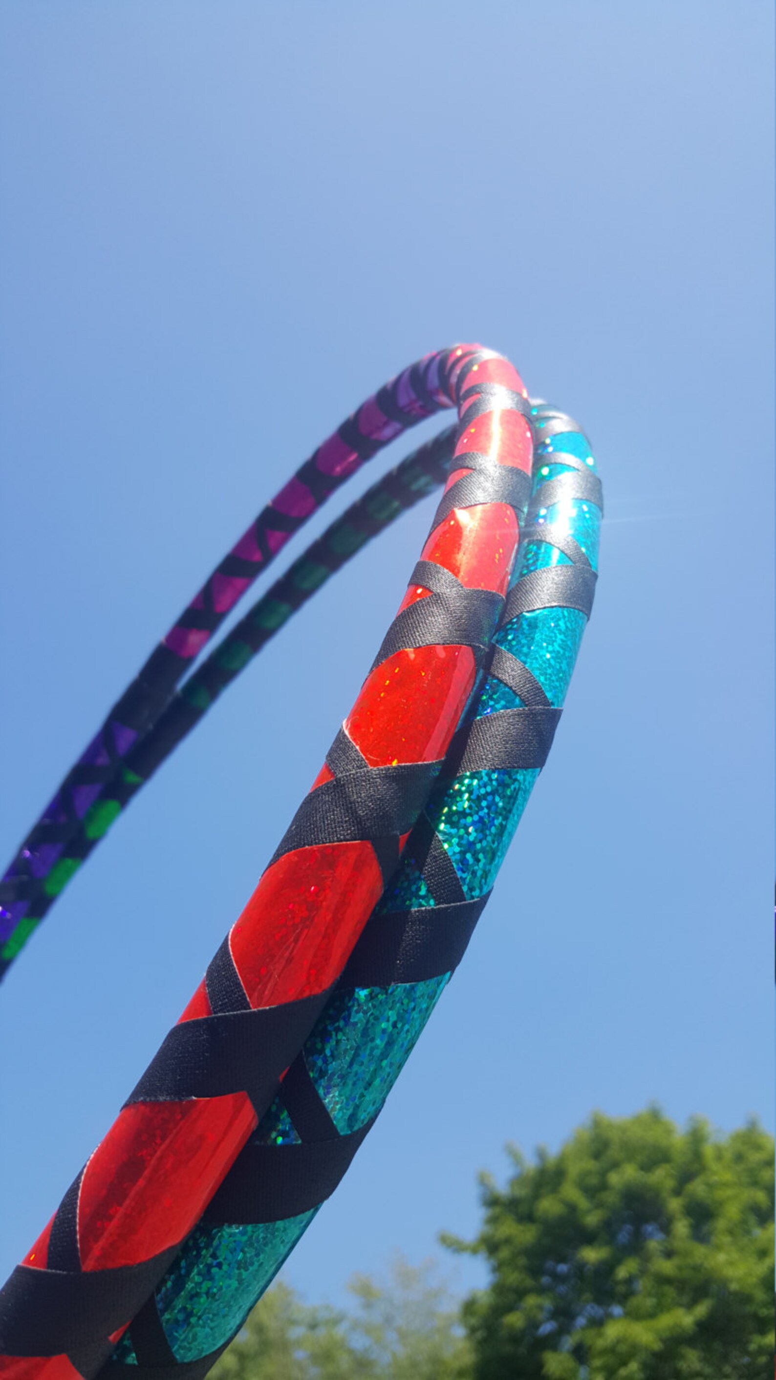 XX Rainbow Sparkle Hoop // Collapsible Hula Hoop // Custom // - Etsy