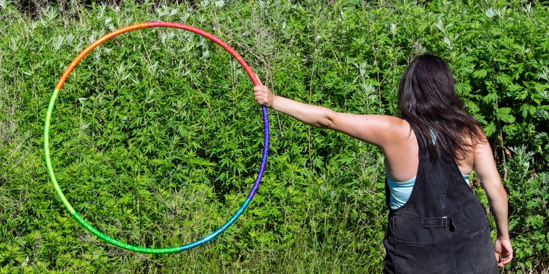 Rainbow Deluxe Sparkle / Collapsible Hula Hoop / Custom / Made to Order ...
