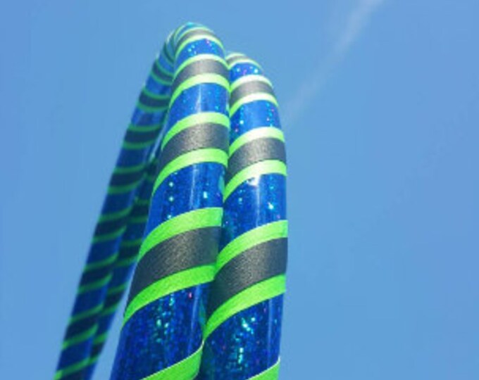 GLOW Blue Green // Collapsible Travel Hula Hoop // Custom // - Etsy