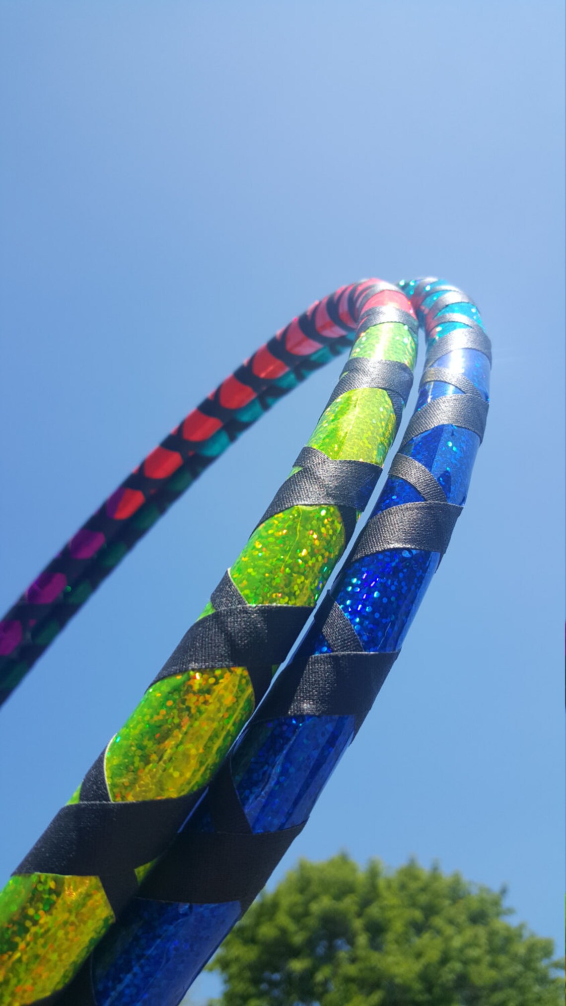 XX Rainbow Sparkle Hoop // Collapsible Hula Hoop // Custom // - Etsy