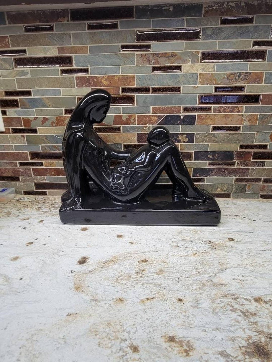 Vintage Haeger Mother & Child Statue, Large Retro Art Pottery, Gloss ...
