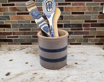 Blue Band Crock | Etsy