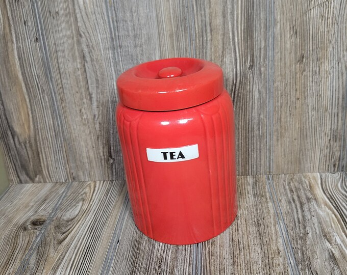 Vintage Hall Radiance Tea Canister and Lid Chinese Red, Superior ...