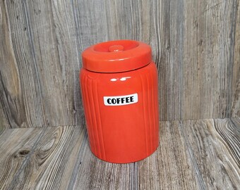 Vintage Hall Radiance Tea Canister and Lid Chinese Red, Superior ...