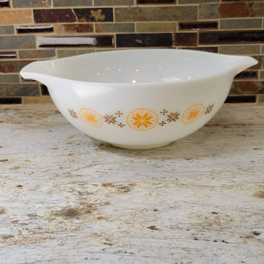 Pyrex Town & Country, Cinderella Nesting Bowl, Brown Orange Star, 444 4 ...