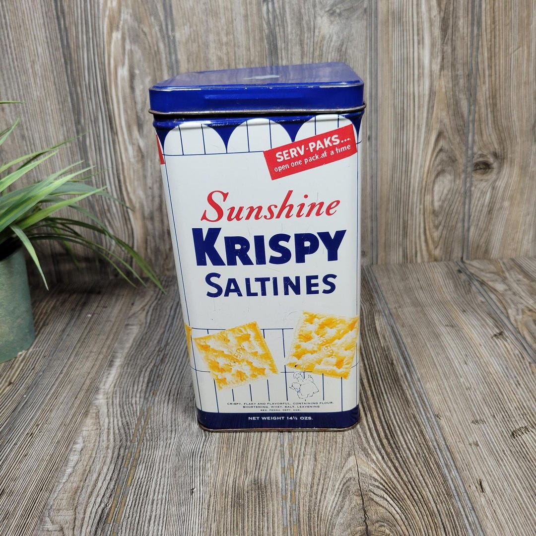 Vintage Sunshine Krispy Cracker Tin, English Spanish - Etsy