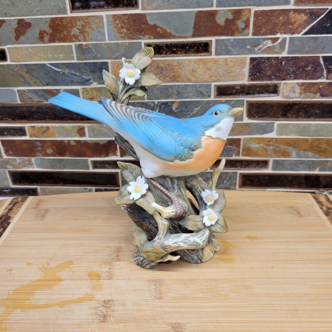 Vintage Homco Blue Bird Figurine, Masterpiece 1984 - Etsy