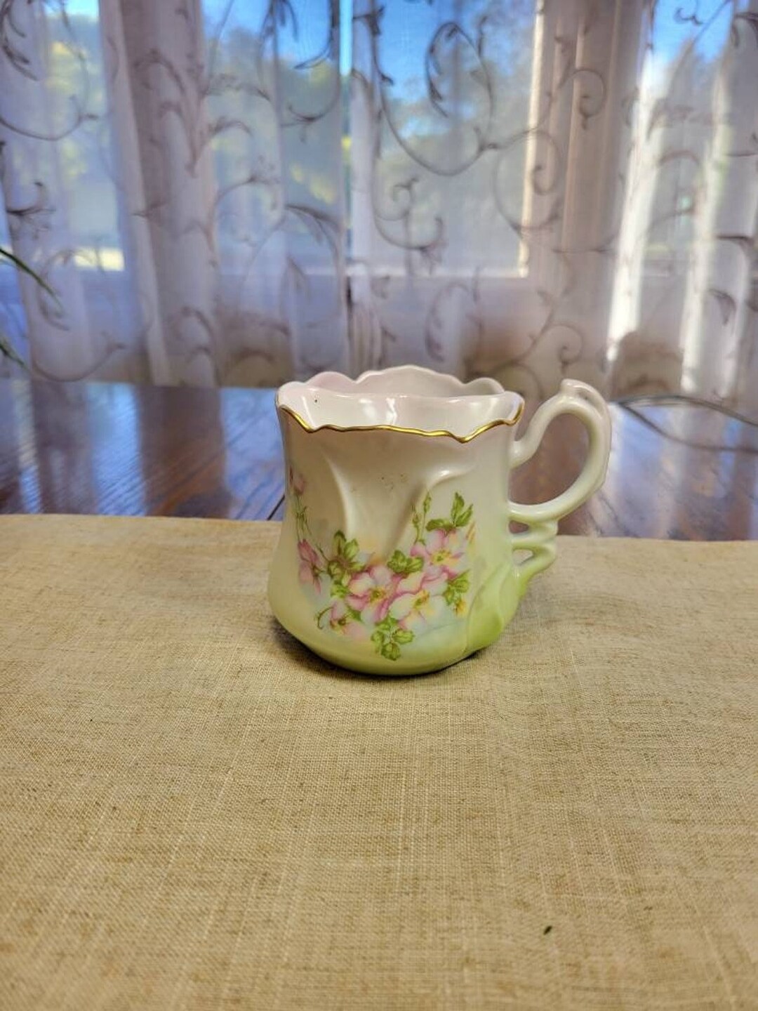Vintage Tea Mug, Teabag Rest, Nippon Hand Painted, Reproduction Replica ...