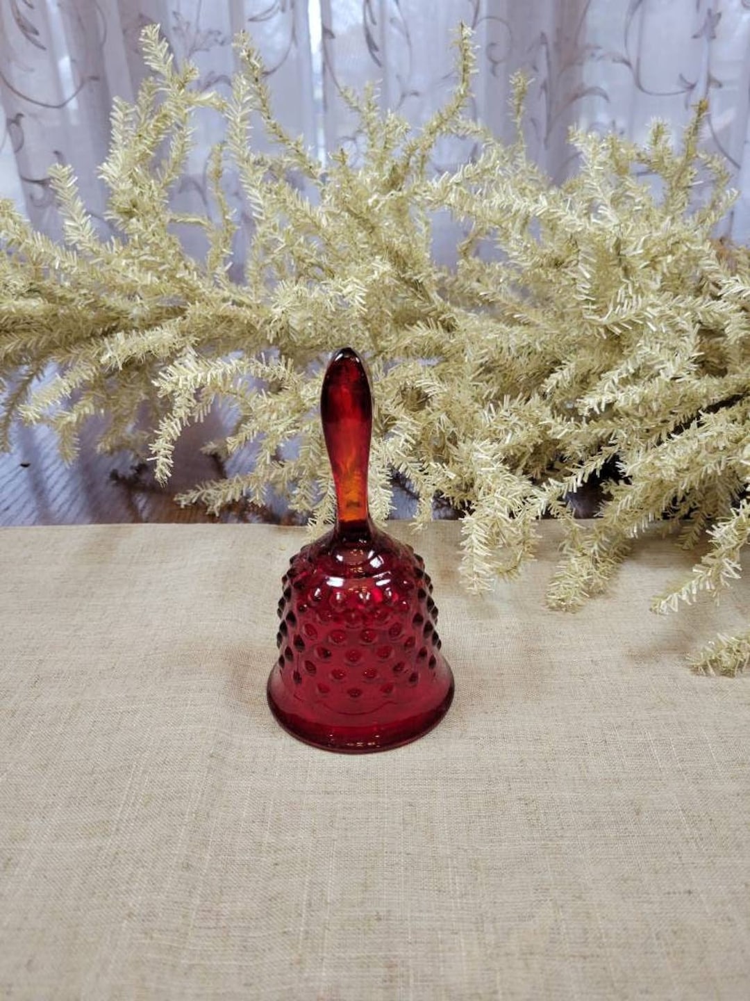 Vintage Fenton Ruby Red Hobnail Bell Glass, Christmas Decor - Etsy
