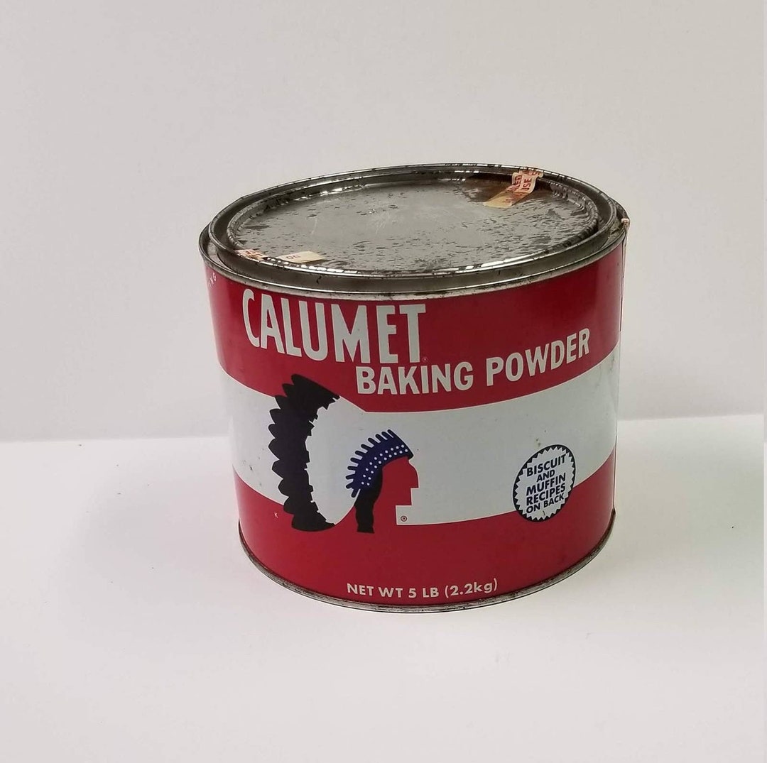 Vintage Calumet Tin Baking Powder Can 5 Lb Farmhouse - Etsy