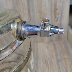 Vintage Iced Tea Dispenser, Barrel Shaped Glass, Black Bakelite Lid - Etsy