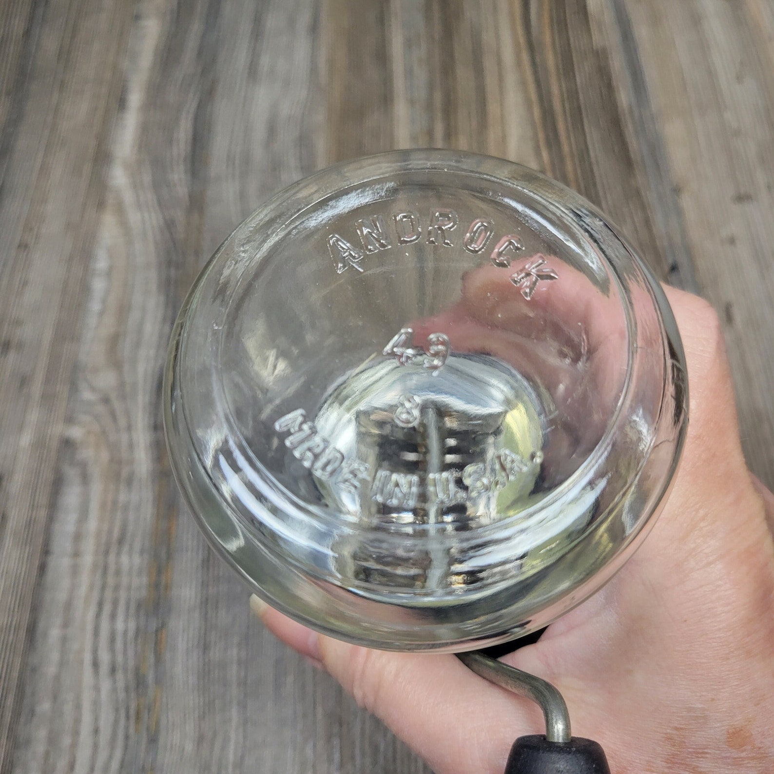 Vintage Nut Chopper Androck Spice Grinder Metal Glass Jar - Etsy