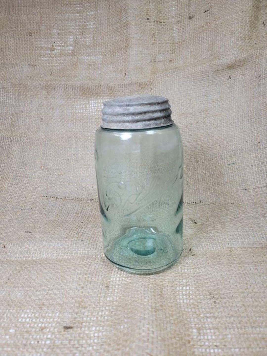 Antique Ball Jar, Blue Quart, 3 Loop Logo, Slope Shoulder, 1900-1910 - Etsy