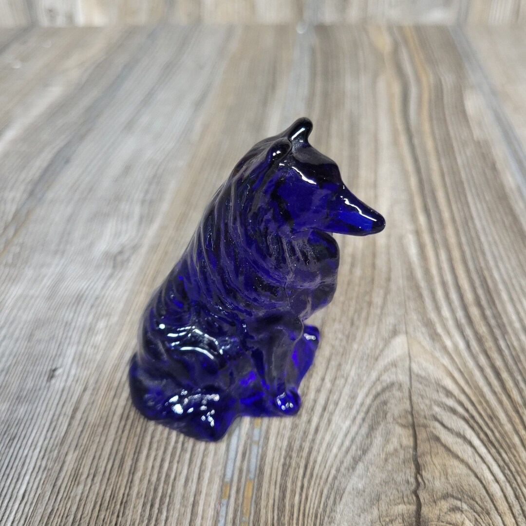 Vintage Mosser Cobalt Blue Collie Dog - Etsy