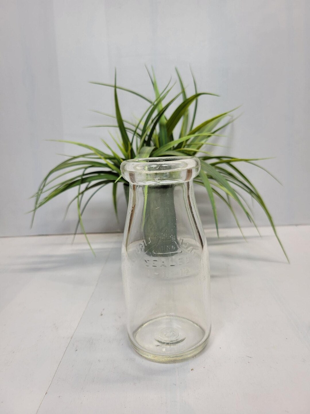 Vintage Milk Bottle Half Pint Liquid Vase, Minnesota, Farmhouse Kitchen ...