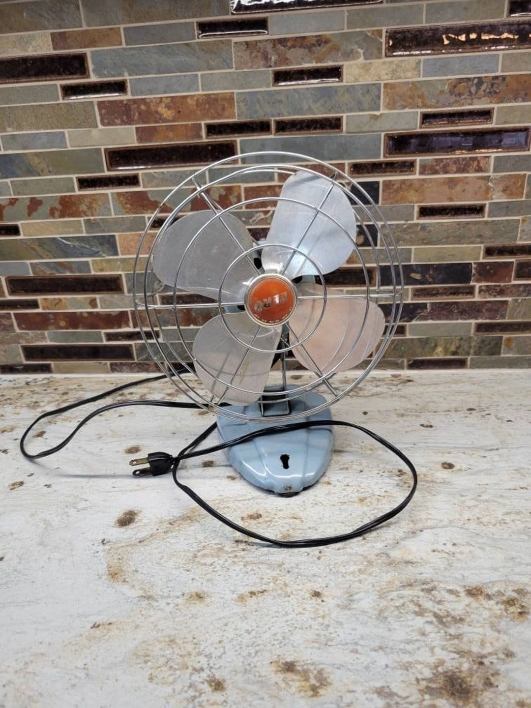 Vintage Zero Electric Fan, Small Blue Metal Cage, Working 9 - Etsy