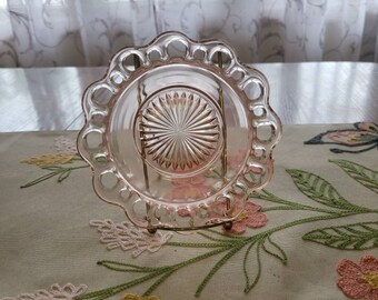 Pink Lace Edge Glass - Etsy