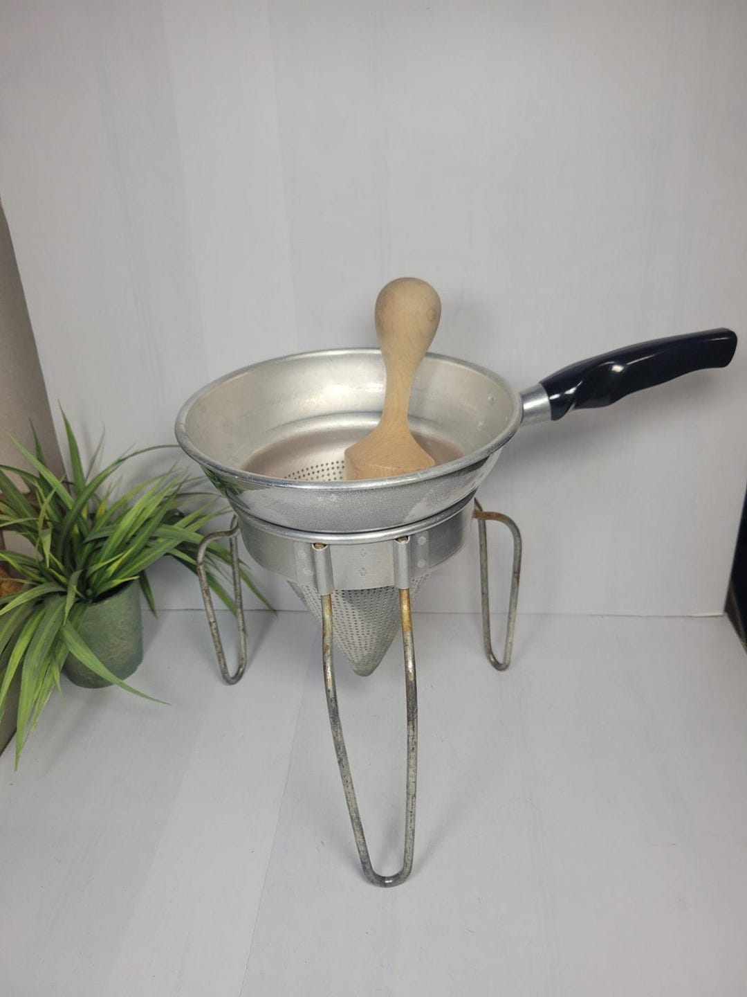 Vintage Wear-ever Cone Strainer, Aluminum Sieve, Canning Colander ...
