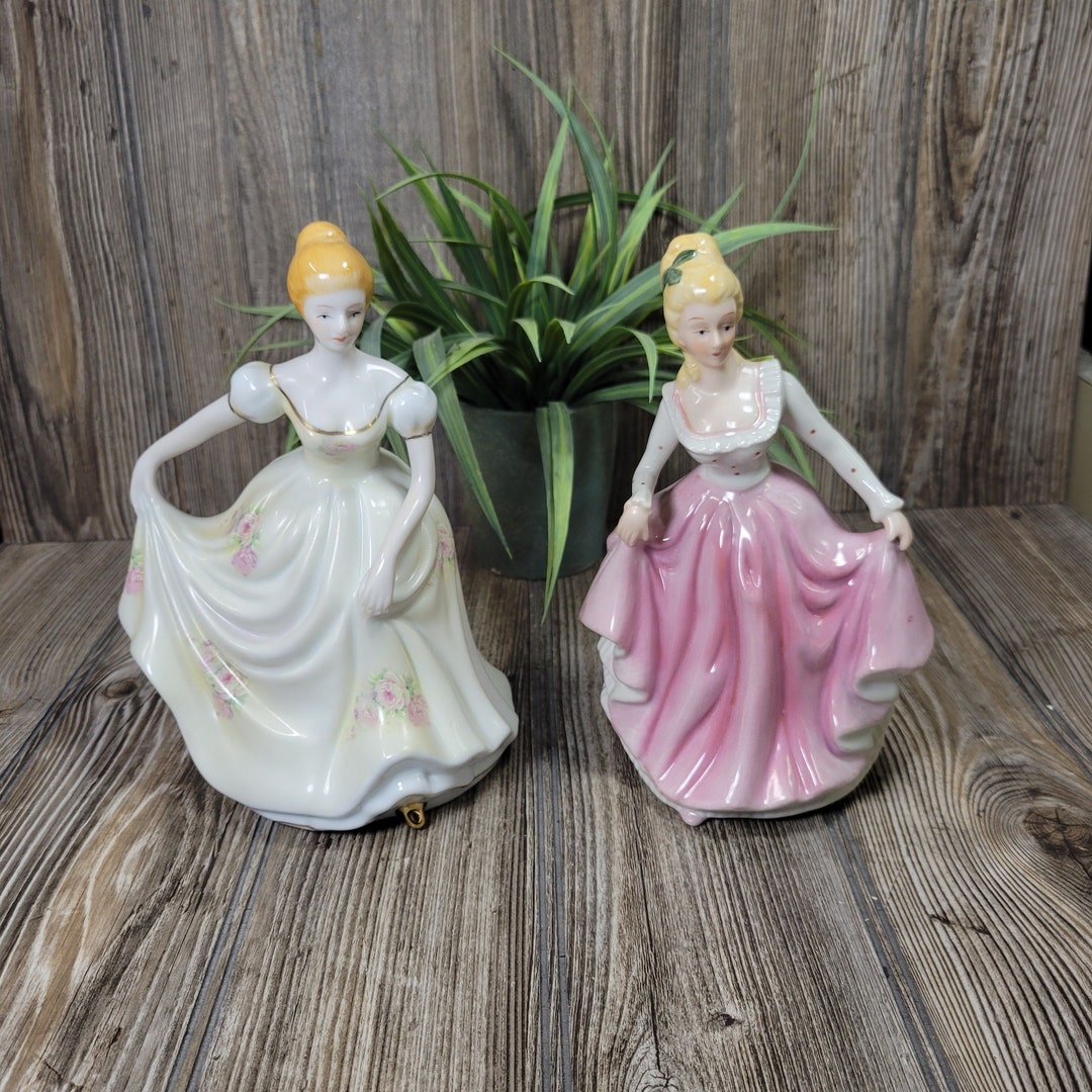 Vintage Victorian Lady Figurines Ballroom Dancing & Curtsying, Choice ...