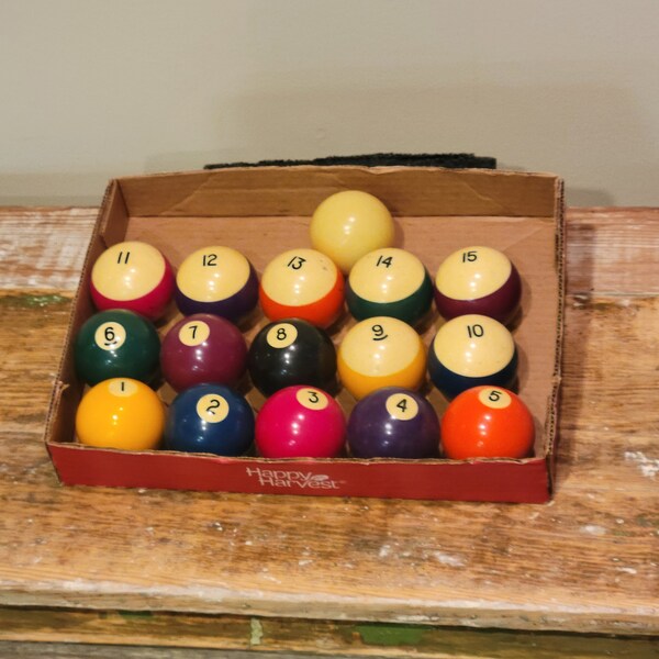 Vintage Pool Balls - Etsy