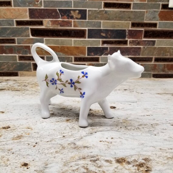 Vintage White Cow Creamer Cream Pitcher BIA Cordon Bleu France ...