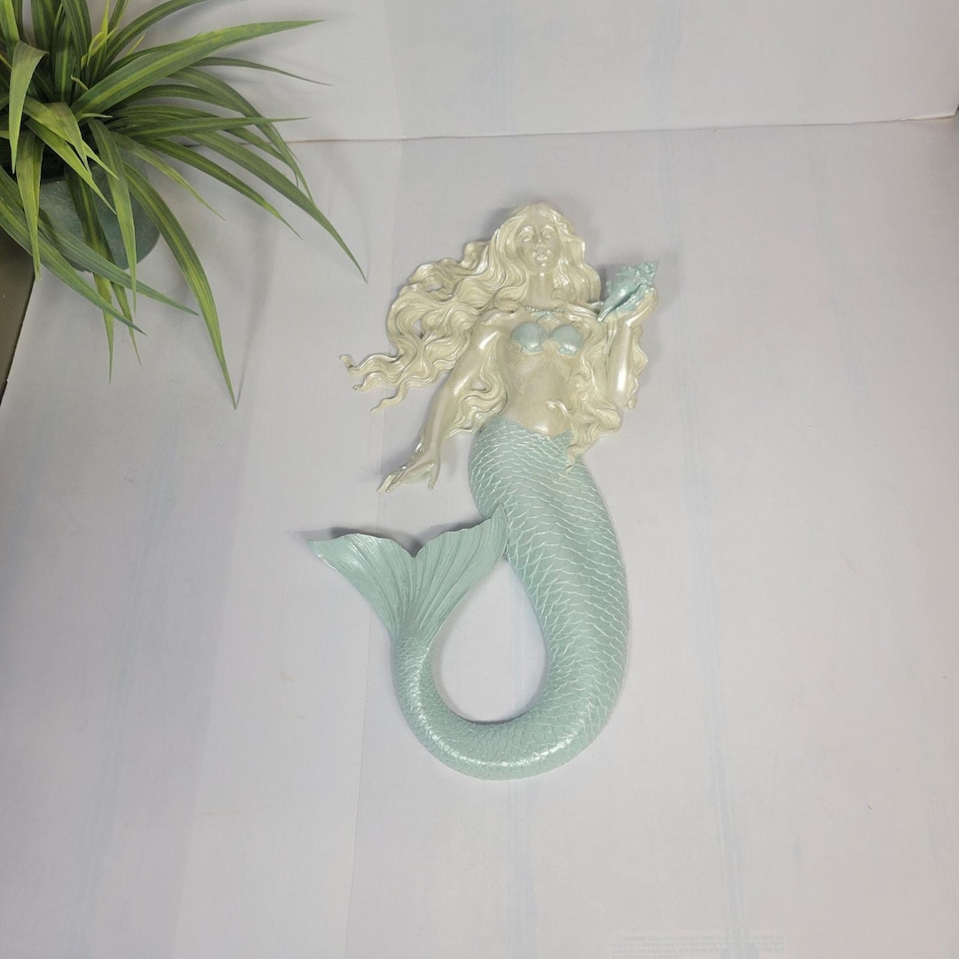 Vintage Mermaid Wall Plaque Resin, Collectible Etc, as Is - Etsy
