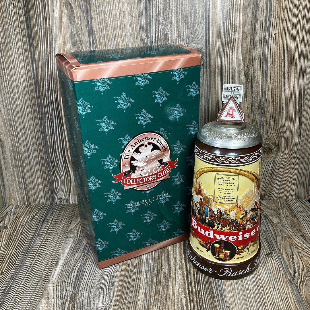 Vintage Budweiser 1876 1936 Stein Mug With Box - Etsy