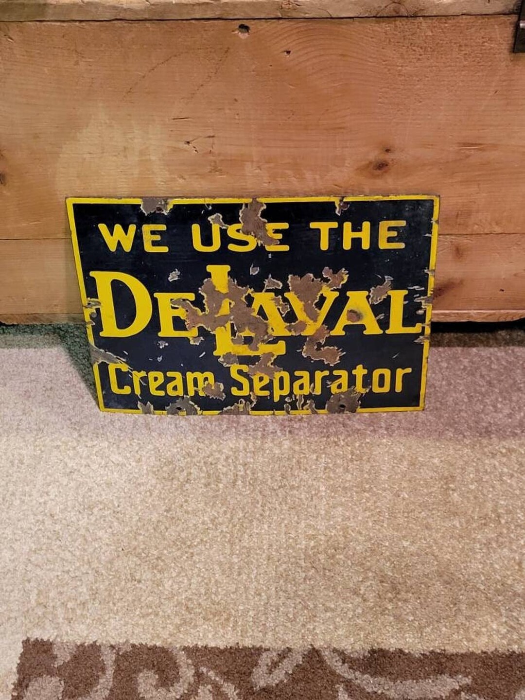 Vintage De Laval Cream Separator Porcelain Sign, Rusty Chipped, Dairy ...