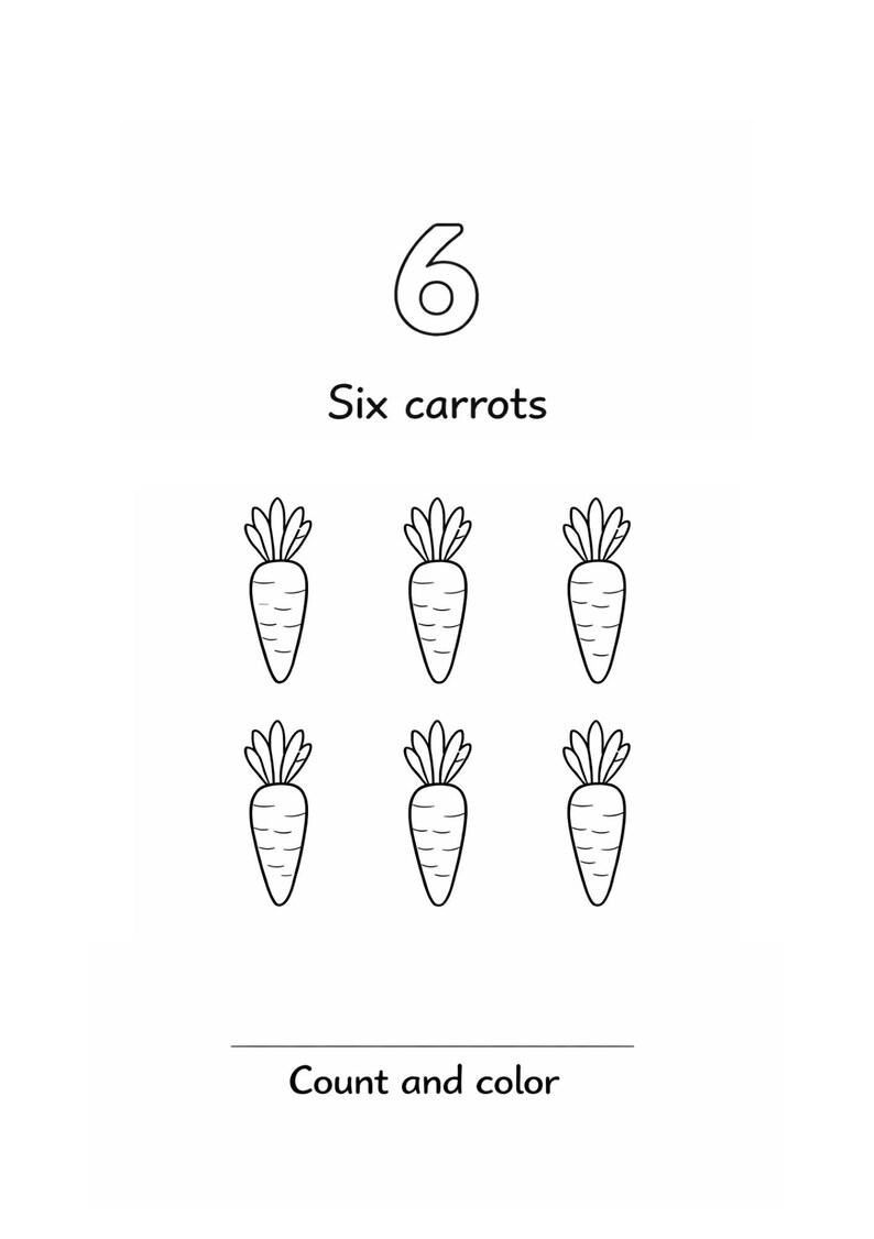 Count and Color Numbers 1–10 | Montessori Counting Book - Etsy