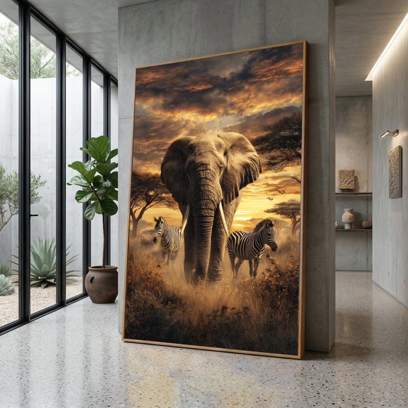 Africa Painting Wildlife - Etsy