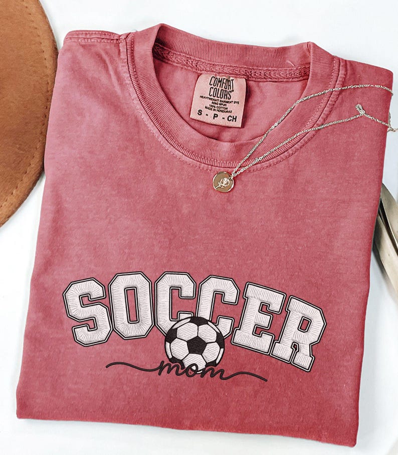 Comfort Colors Soccer Mom Varsity Graphic Tee, Game Day Supporter Top ...