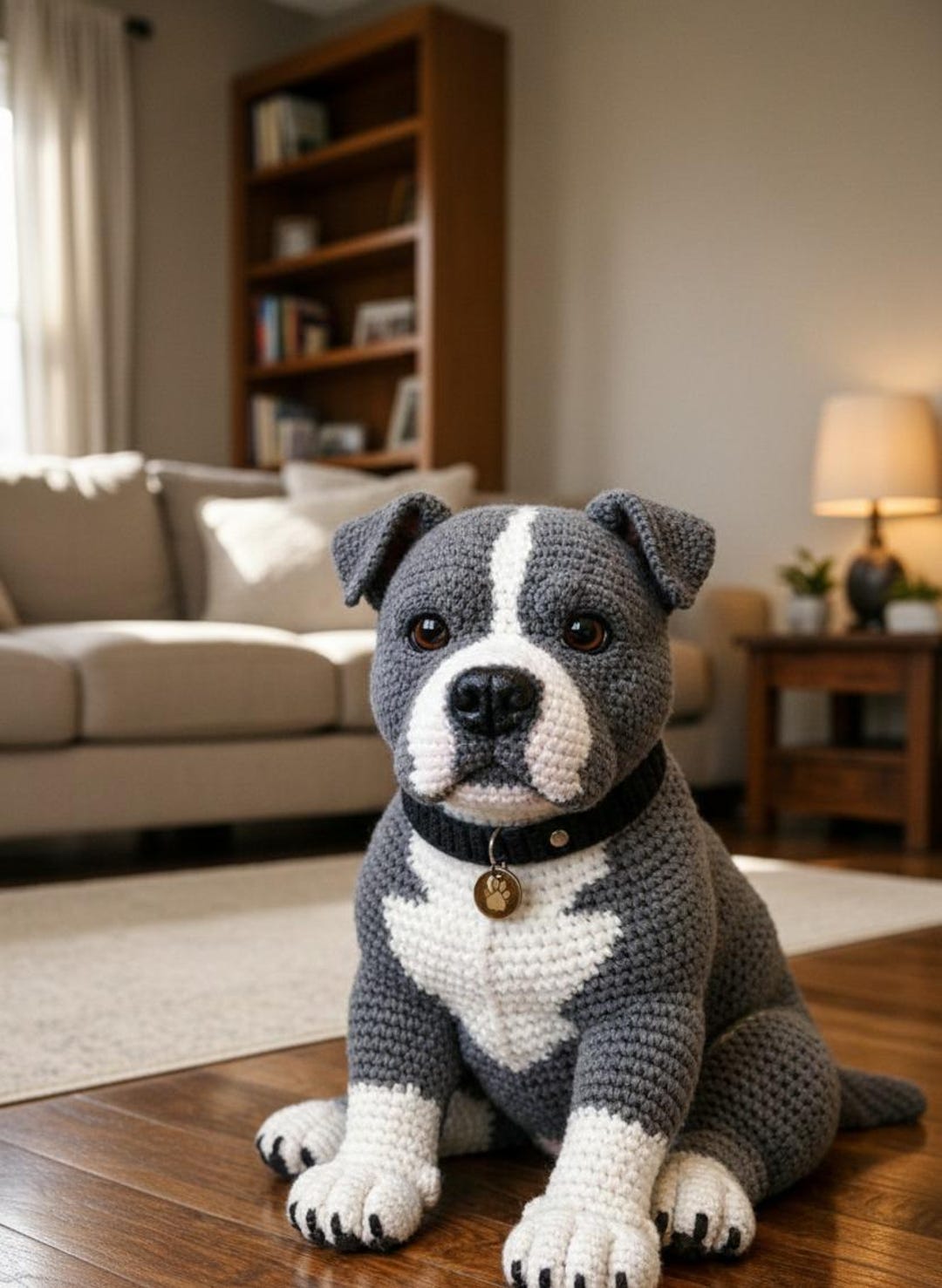 Pitbull Amigurumi Crochet Pattern PDF, Realistic Large Dog Crochet ...