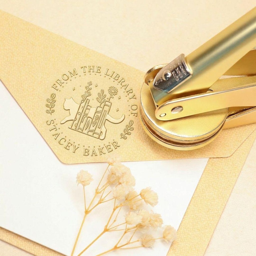 Custom Logo Embosser, DIY Personalized Book Seal, Letterhead Press ...