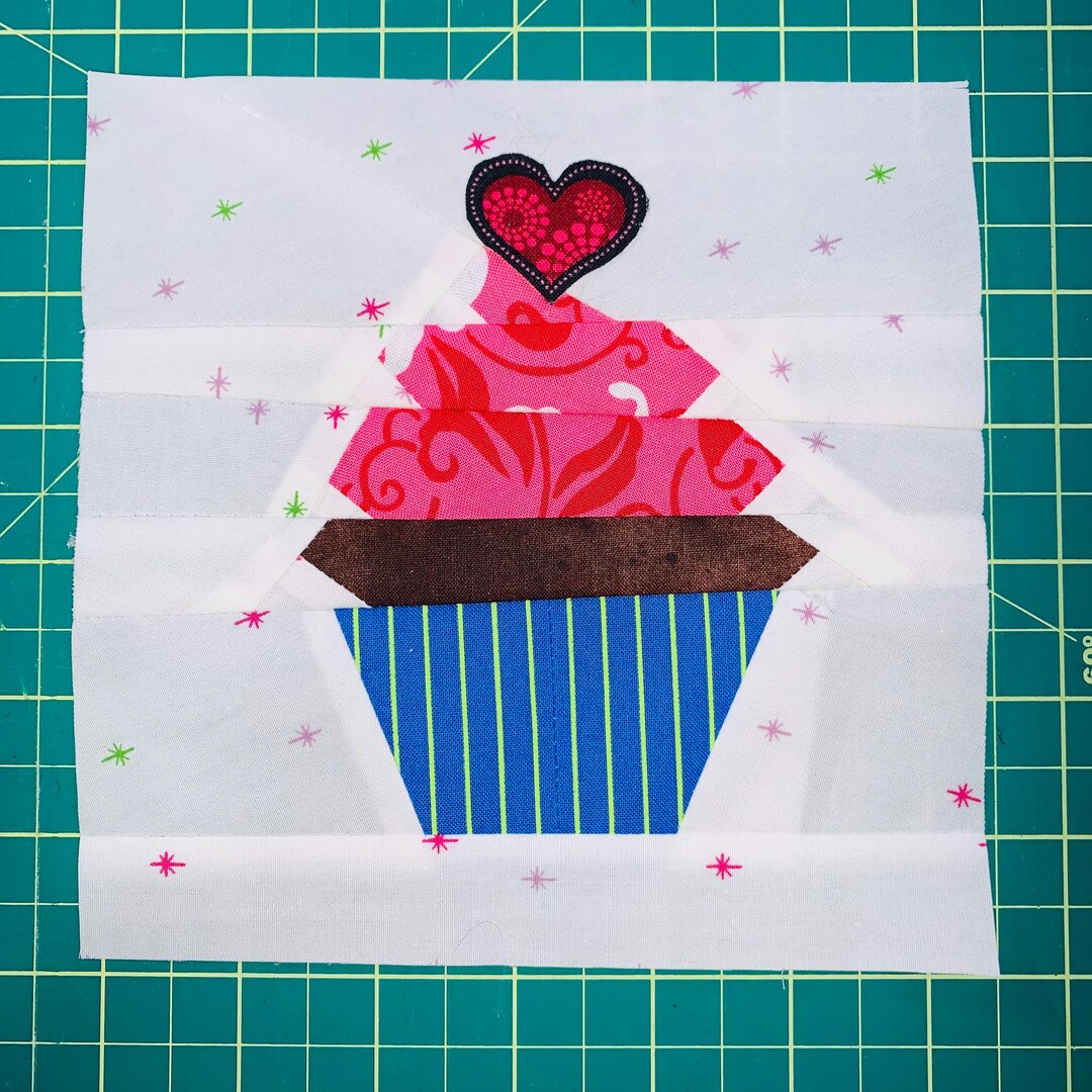Cupcake Quilt Block Pattern – Freezer Paper Piecing (digital Download ...