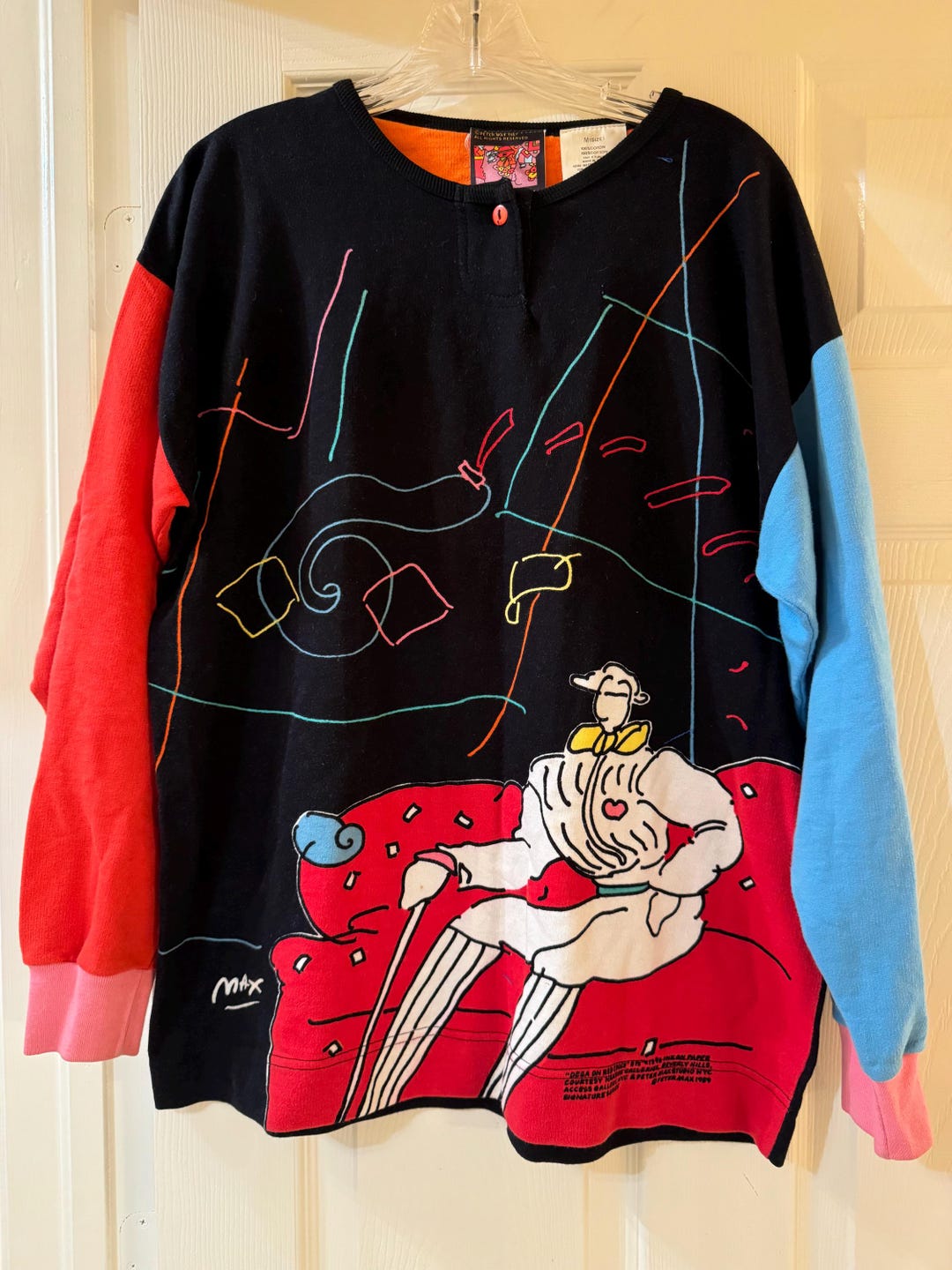 Vintage 1989 NEO MAX Signature Collection Shirt "dega on Red Couch ...