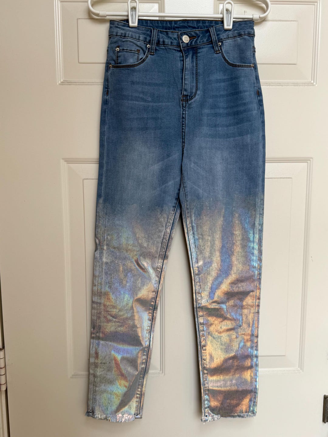 Gianni Bini Iridescent Blue Jeans Never Worn Condition With Original ...