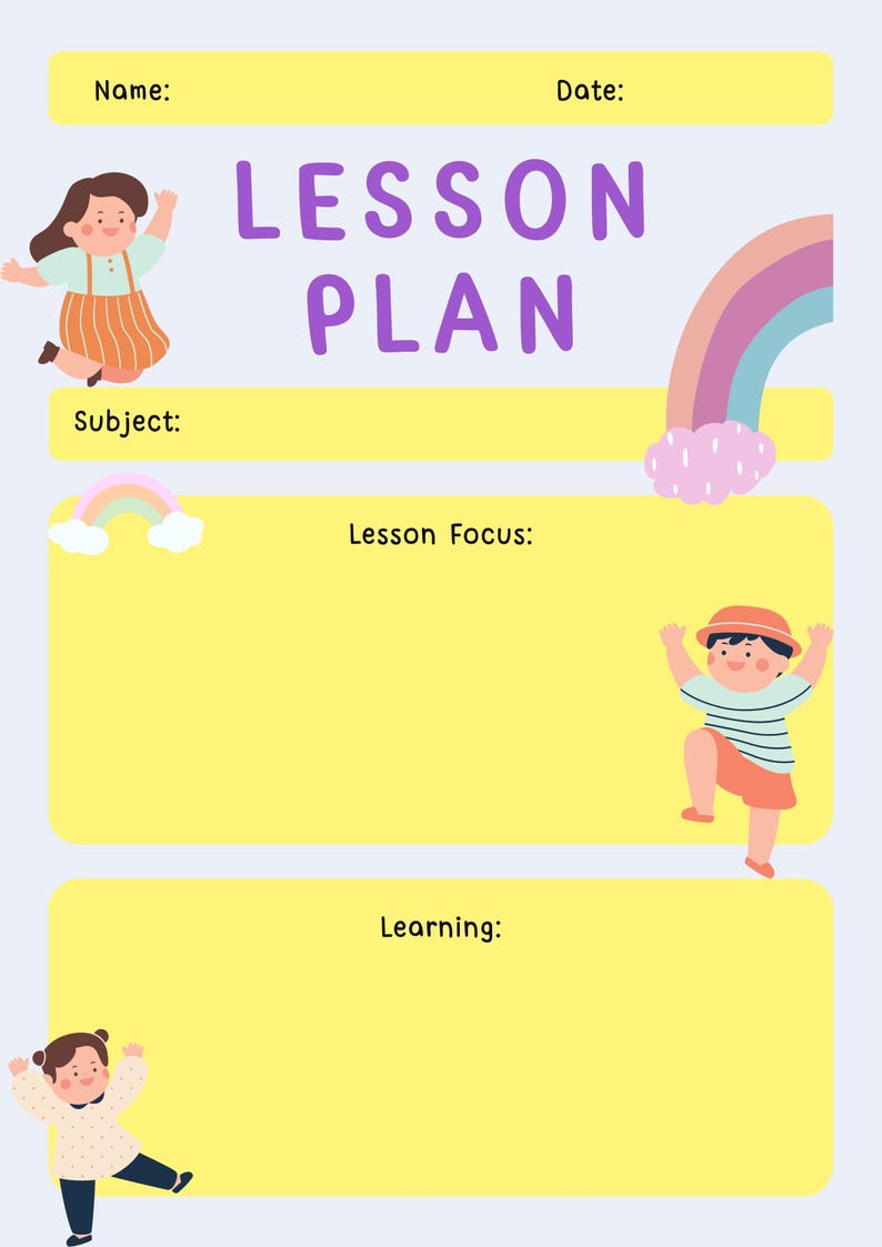 Homeschool Planner Template, 50 Page Editable Canva, Printable Lesson ...