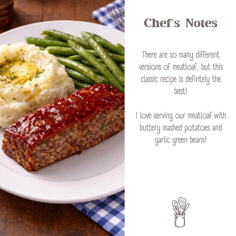 Classic Meatloaf Recipe | Family Favorite (instant Download) - Etsy