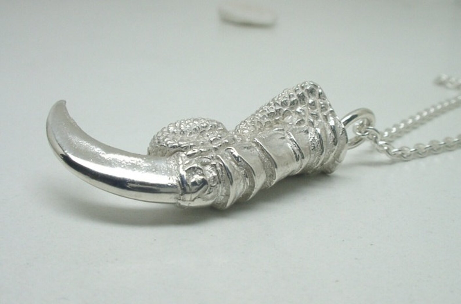 Single Raven Back Claw Pendant Solid Sterling Silver - Etsy