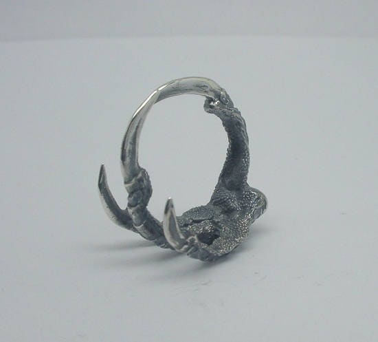 Raven Claw Ring in Sterling Silver, Magpie - Etsy
