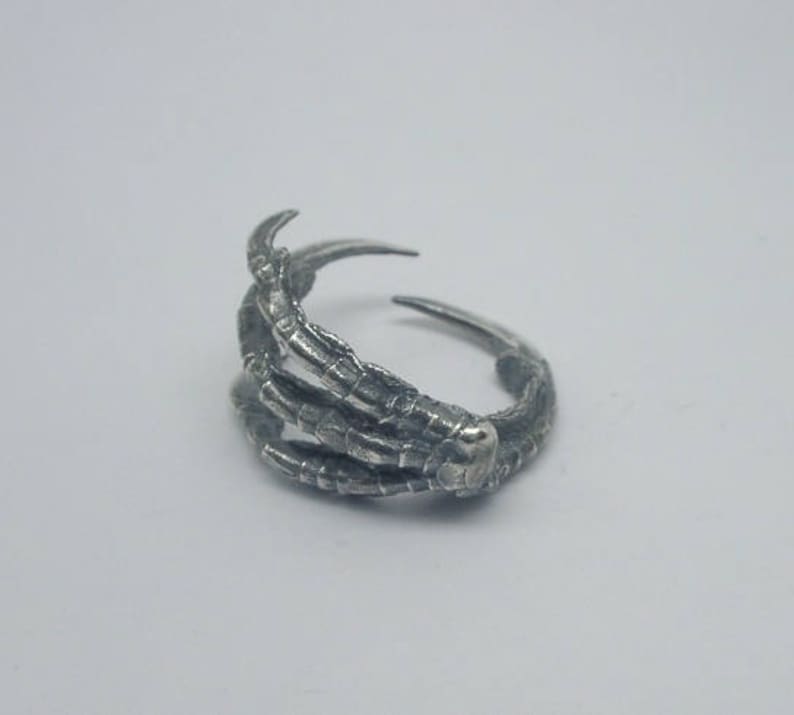 Raven Claw Ring in Sterling Silver, Magpie - Etsy UK