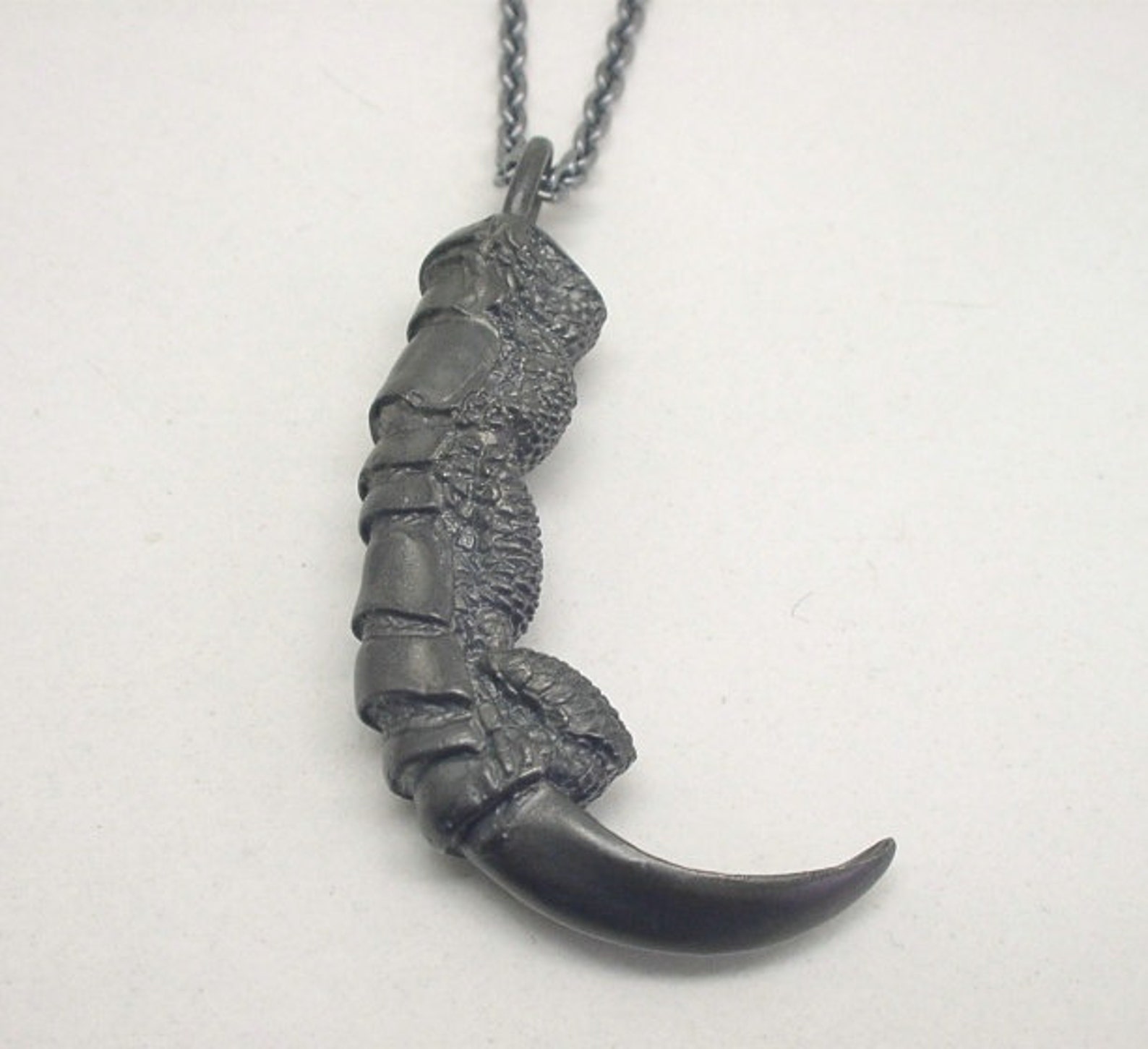Single Raven Claw Pendant Solid Sterling Silver - Etsy