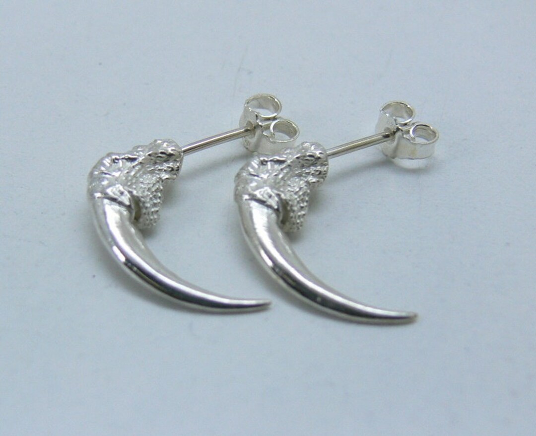 Large Owl Talon Ear Studs Sterling Silver - One Pair - Etsy