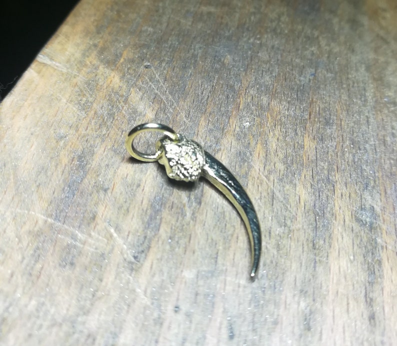 Single Barn Owl Talon Pendant - 14K Solid Yellow Gold - Etsy