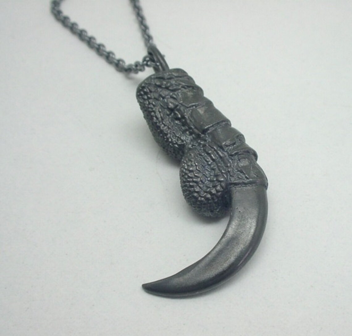 Single Raven Back Claw Pendant Solid Sterling Silver - Etsy