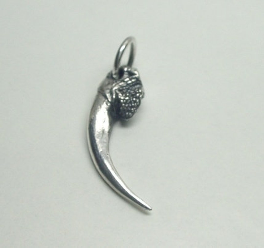 Single Barn Owl Talon Pendant - Sterling Silver - Etsy
